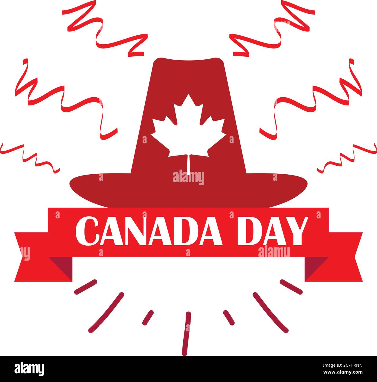 Happy Canada day card with a traditional canadian hat - Vector Stock ...