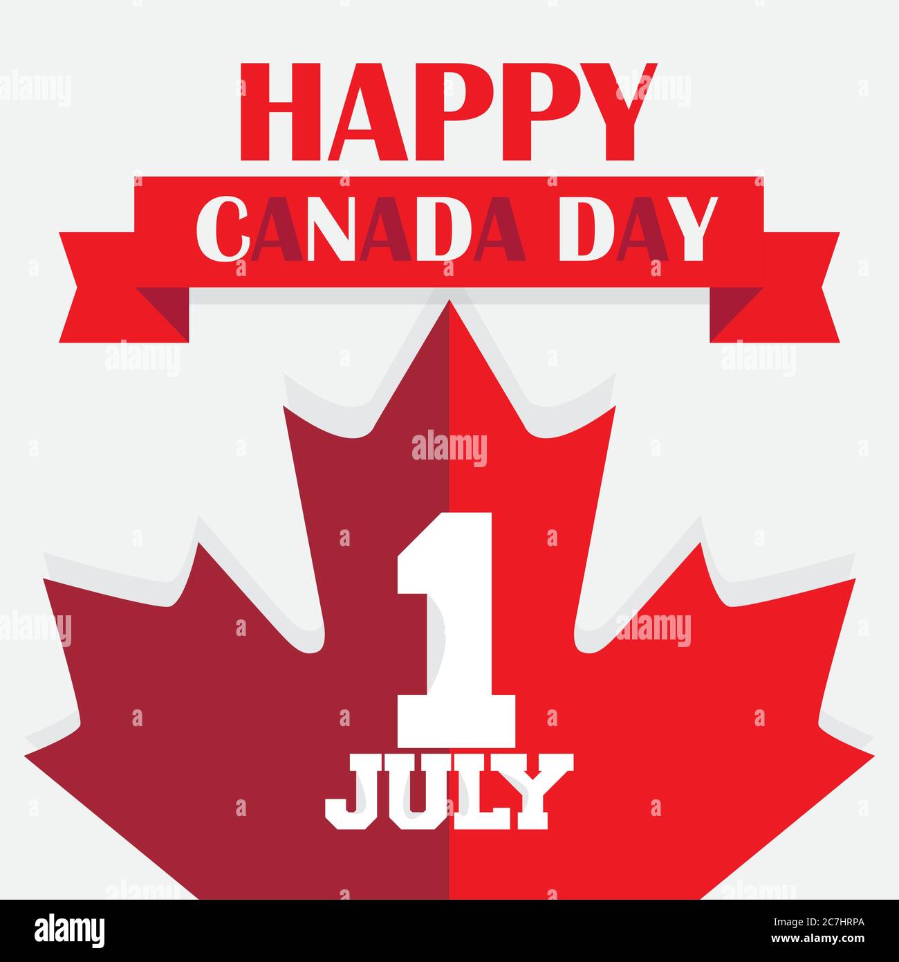 Happy Canada day card with a maple leaf - Vector Stock Vector Image ...