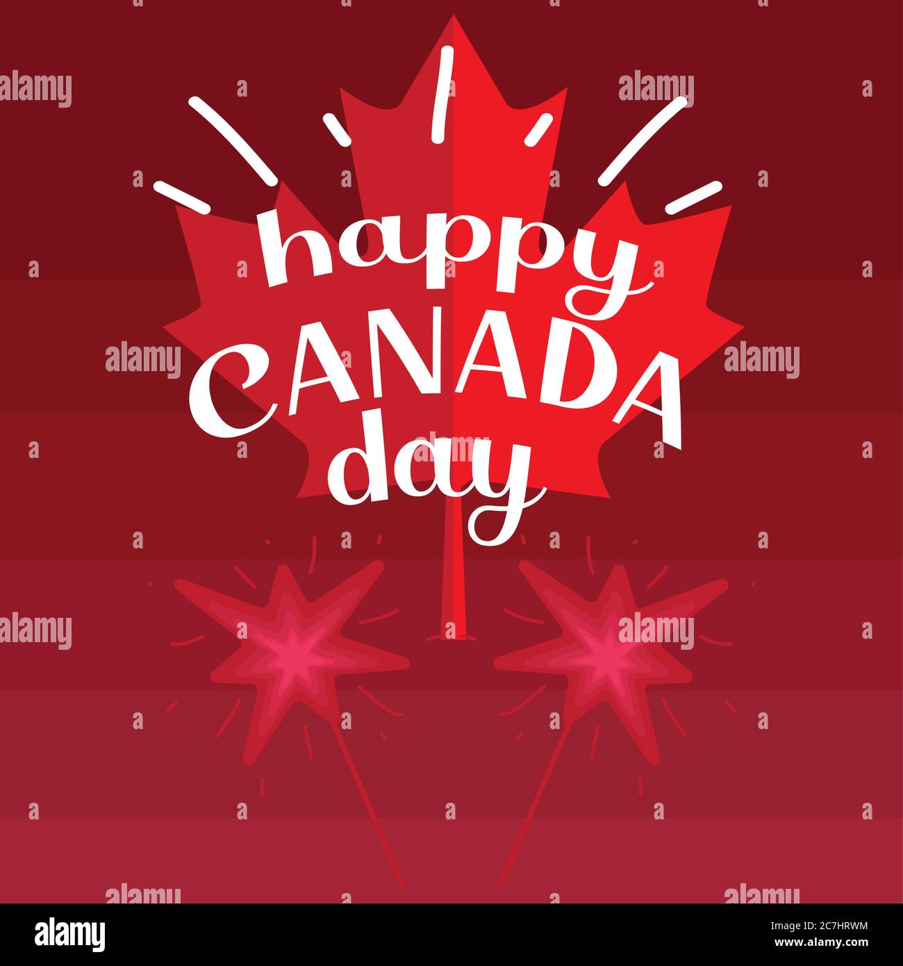 Happy Canada day card with a maple leaf - Vector Stock Vector Image ...