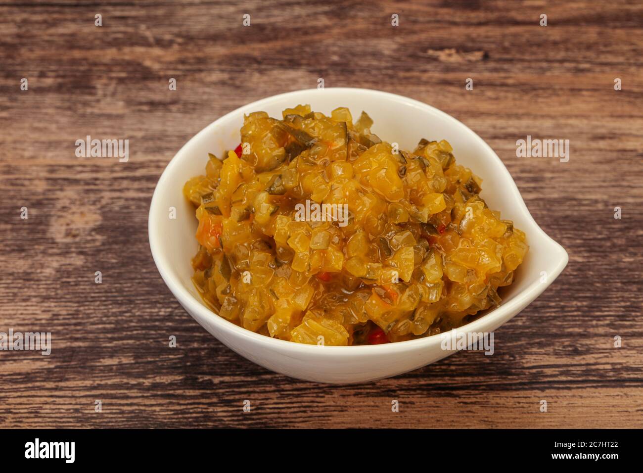 Relish sauce with cucumbers and mustard seeds Stock Photo - Alamy
