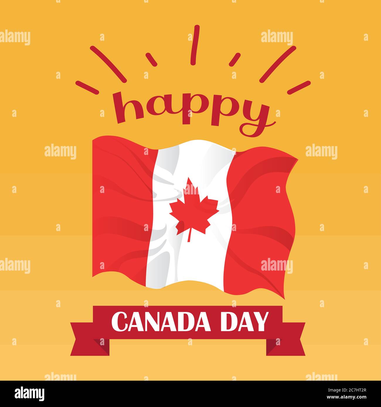 Happy Canada day card. Flag of Canada - Vector Stock Vector Image & Art ...