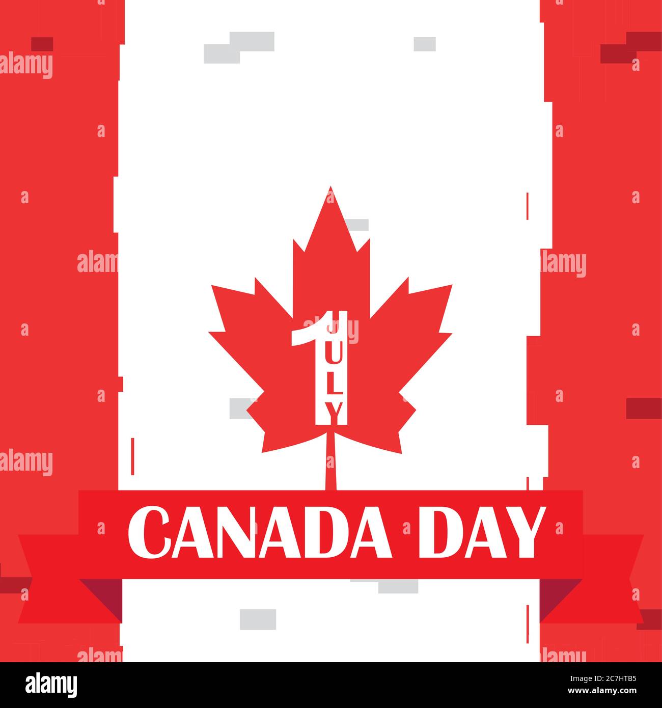 Happy Canada day card. Flag of Canada - Vector Stock Vector Image & Art ...