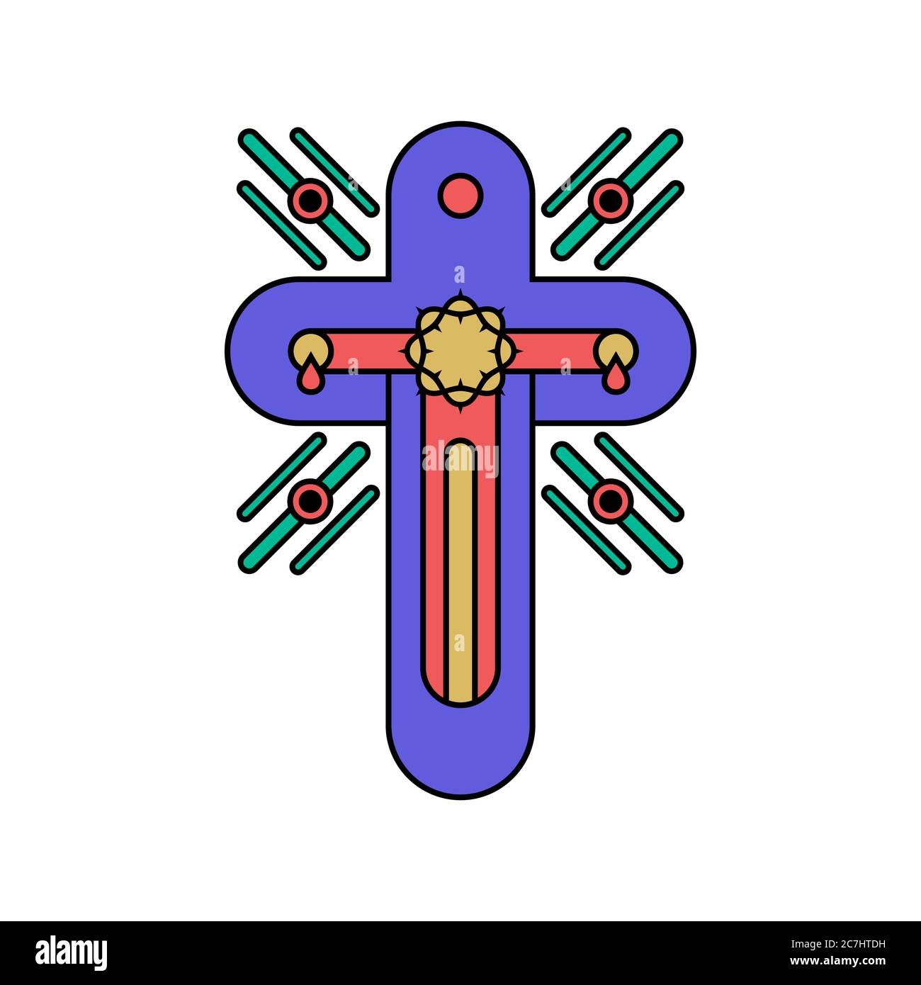 Church logo. Christian symbols. Cross of the Lord and Savior Jesus ...