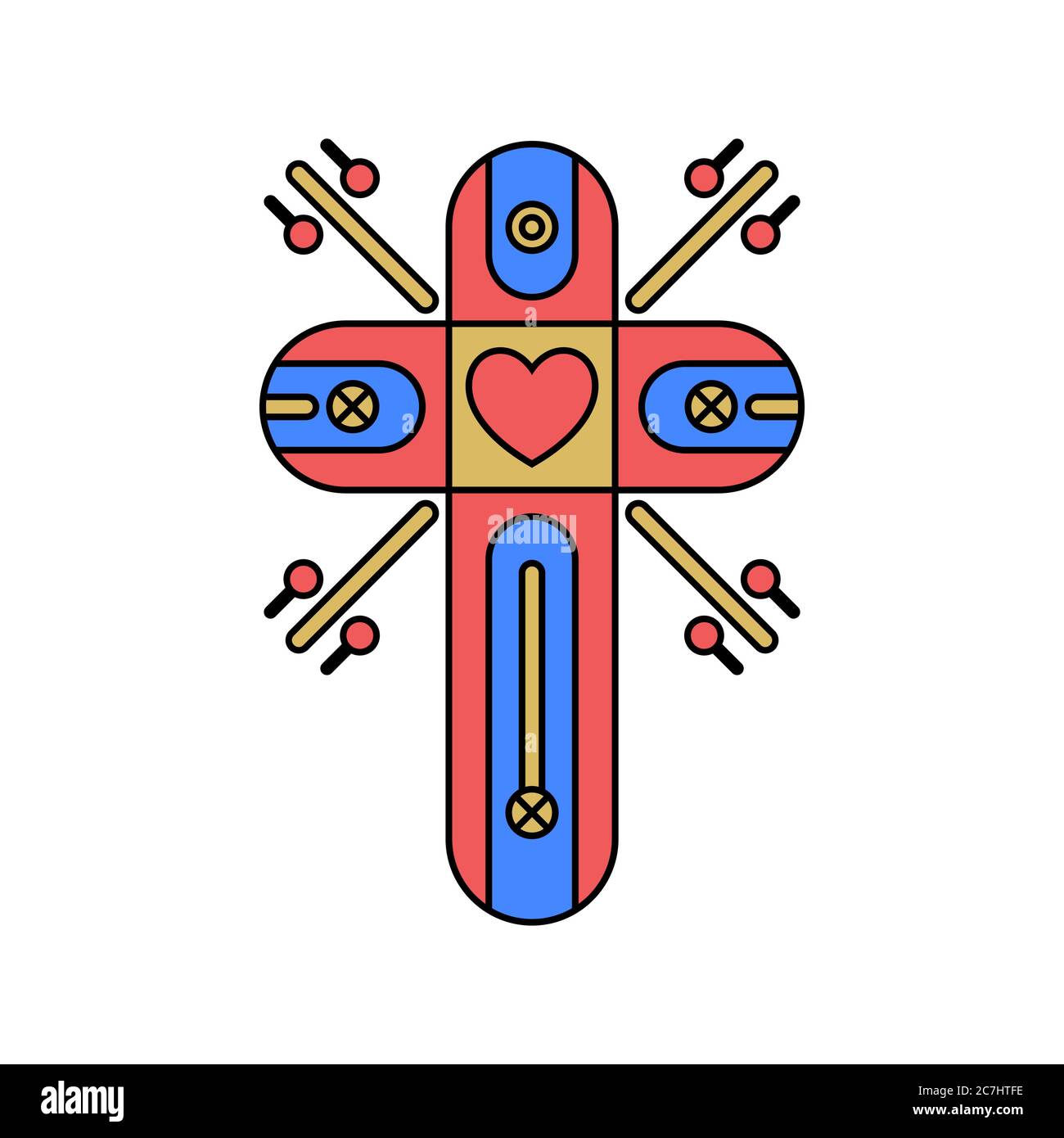 Church logo. Christian symbols. Cross of the Lord and Savior Jesus ...