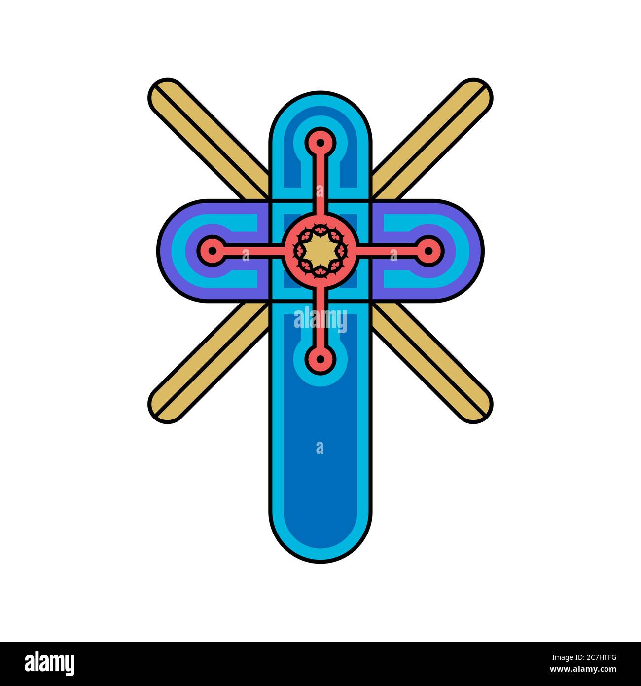 Church logo. Christian symbols. Cross of the Lord and Savior Jesus ...