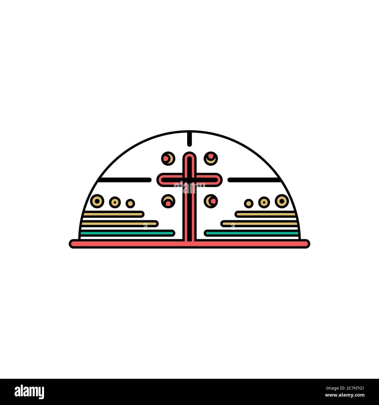 Church logo. Christian symbols. Cross of the Lord and Savior Jesus ...