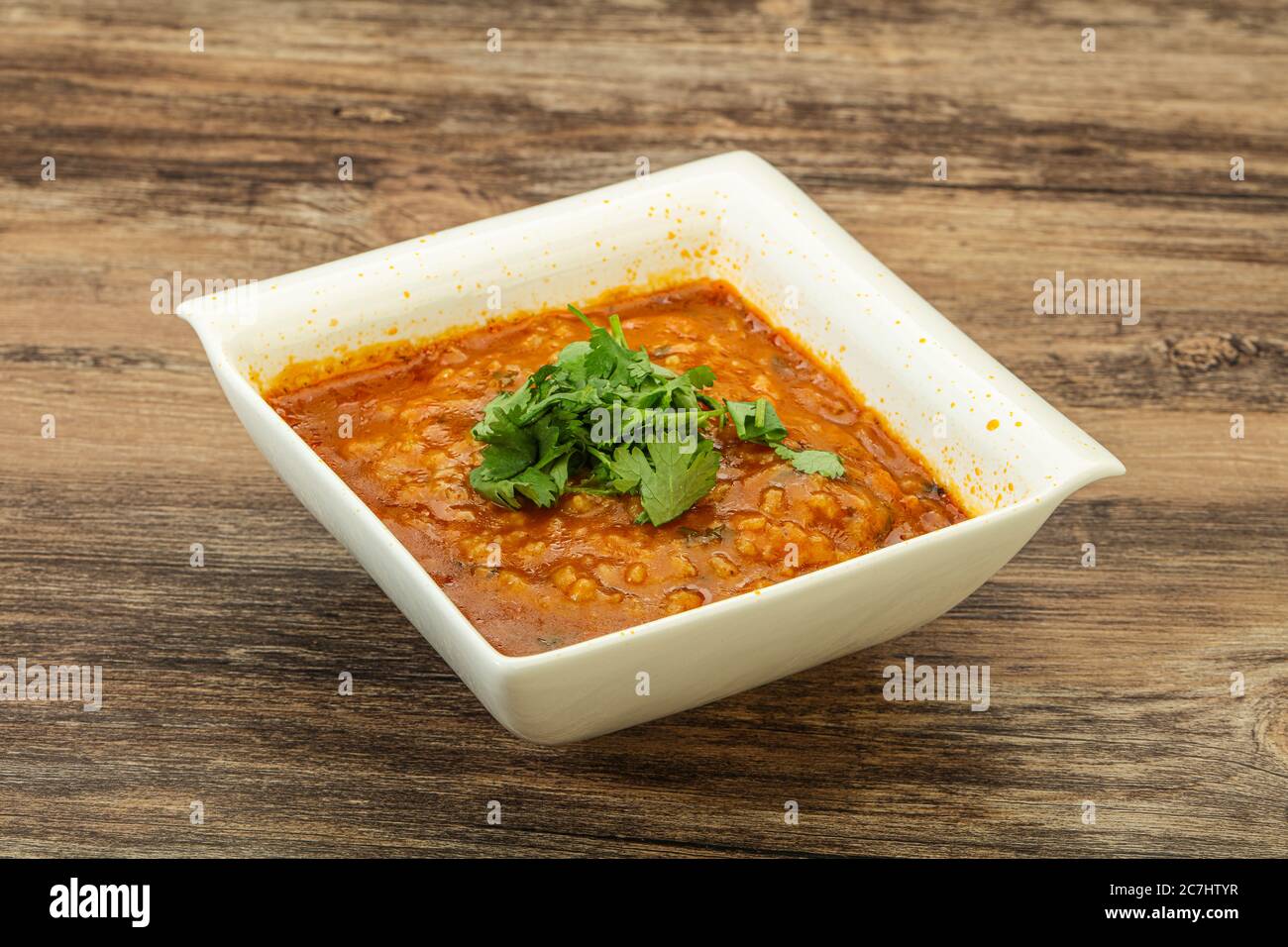 Traditional Georgian Kharcho soup with meat and spices Stock Photo - Alamy