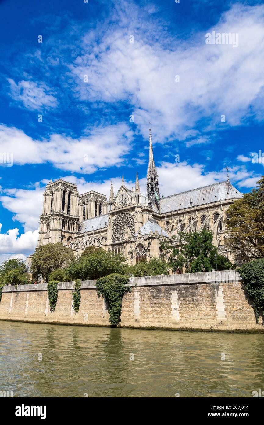 Seine and Notre Dame de Paris is the one of the most famous symbols of ...