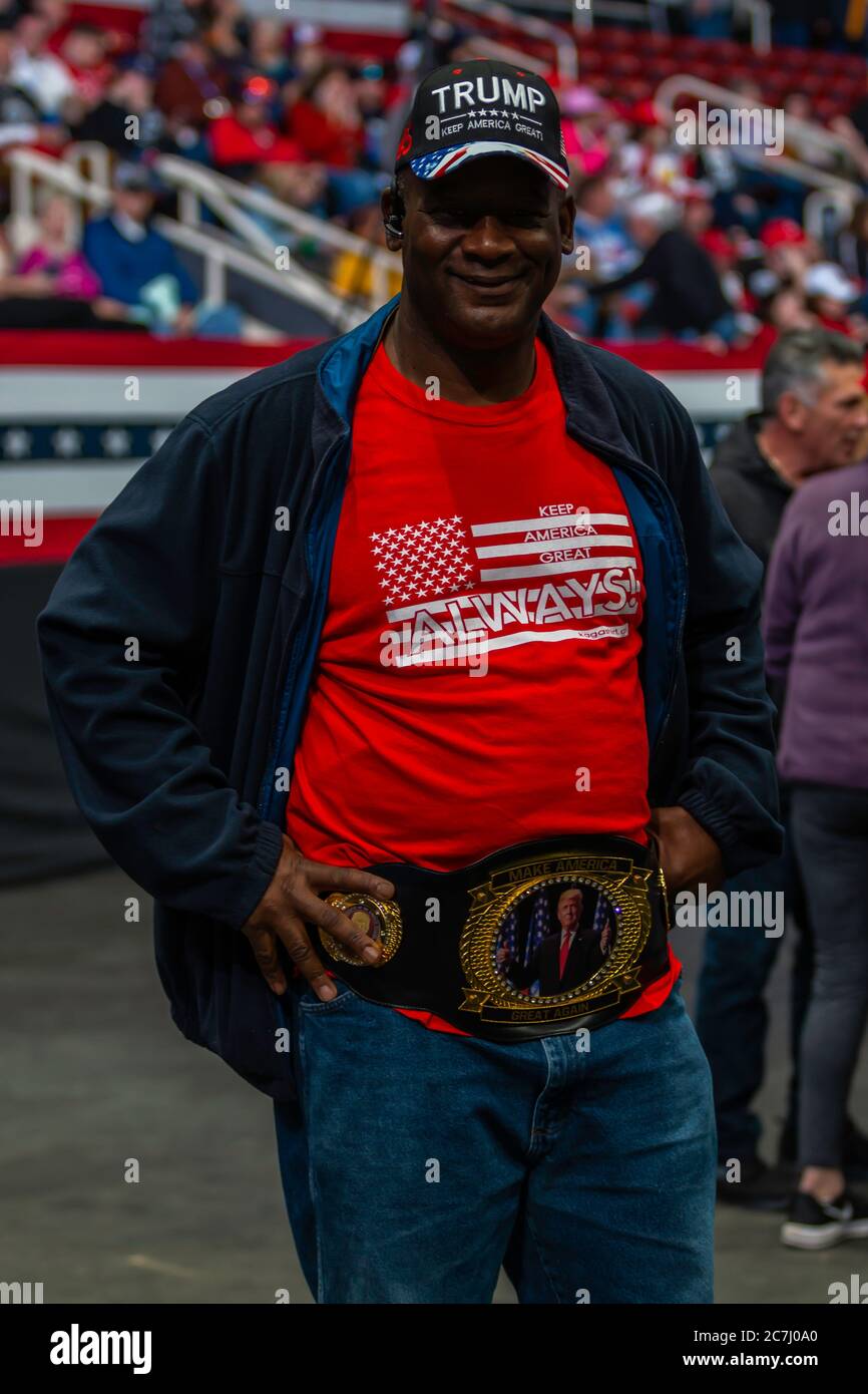 President Trump supporter wears a Keep America Great Always shirt at ...