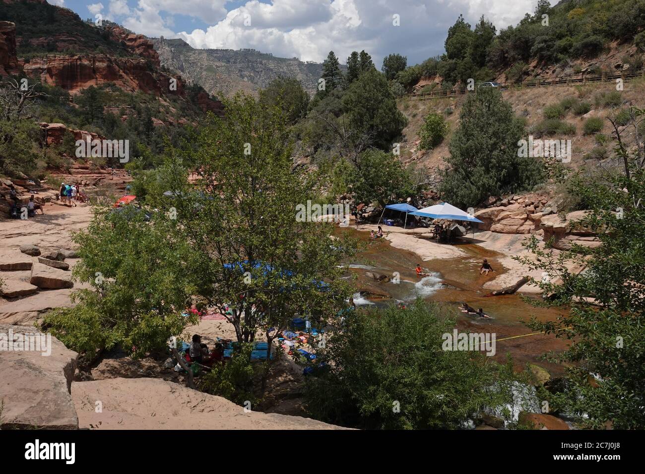 Slide Rock State Park is a popular destination to cool off in the ...