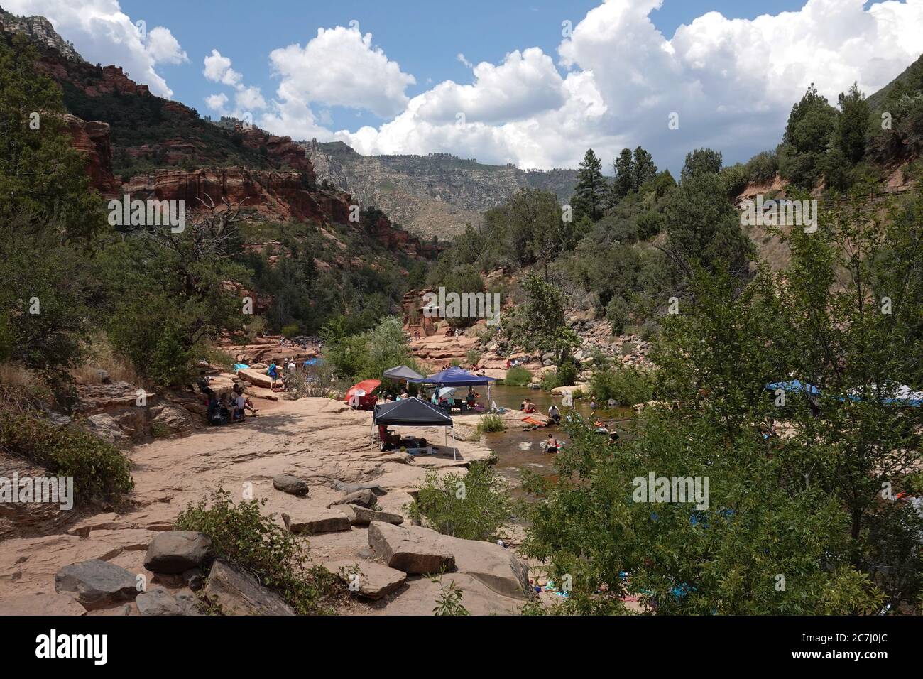 Slide Rock State Park is a popular destination to cool off in the ...