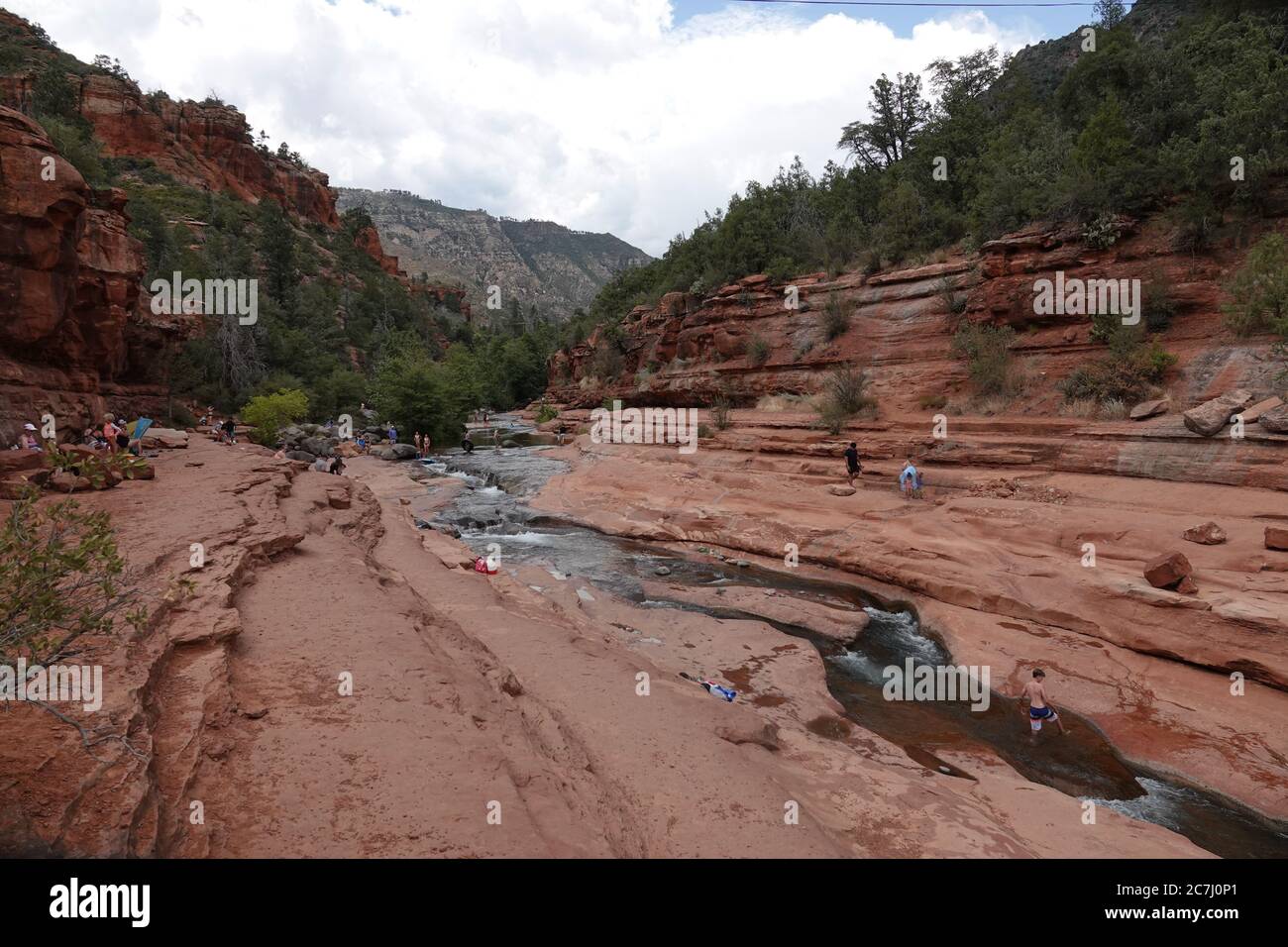 Slide Rock State Park is a popular destination to cool off in the ...