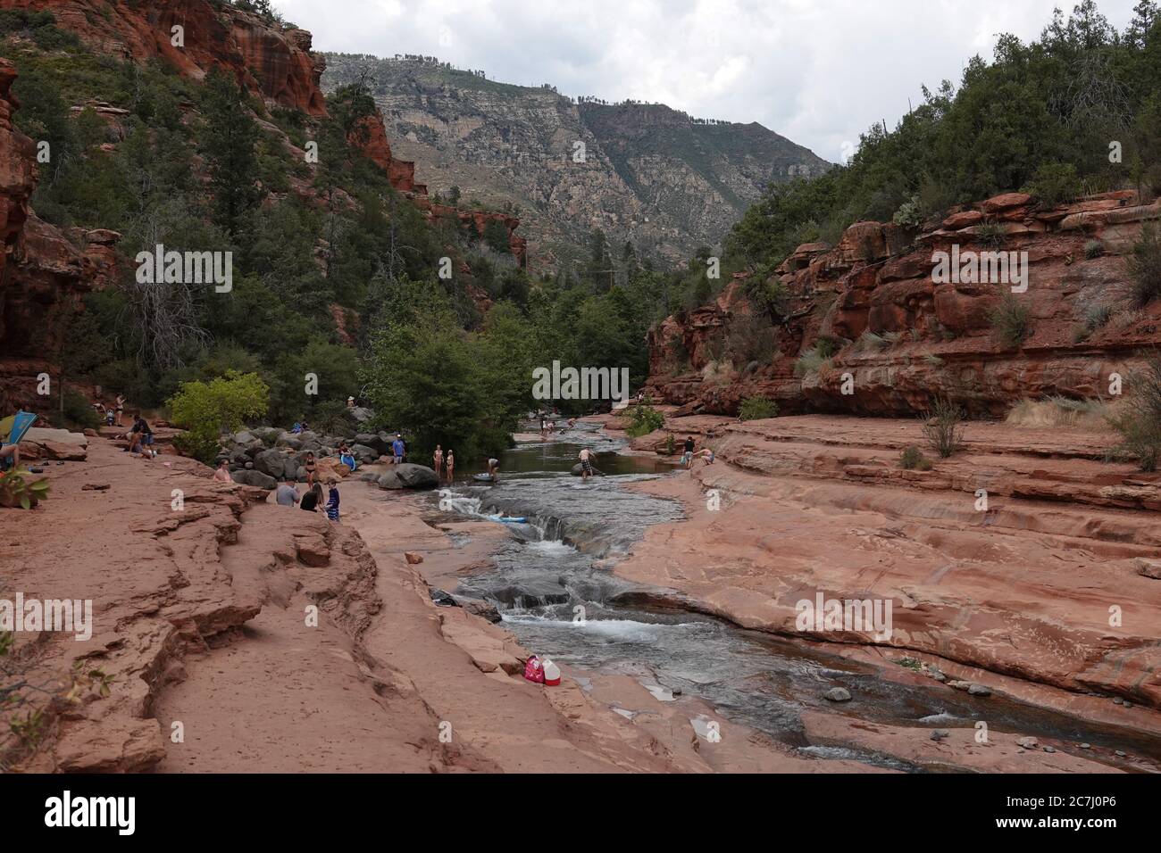 Slide Rock State Park is a popular destination to cool off in the ...