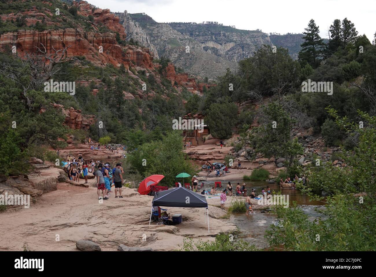 Slide Rock State Park is a popular destination to cool off in the ...