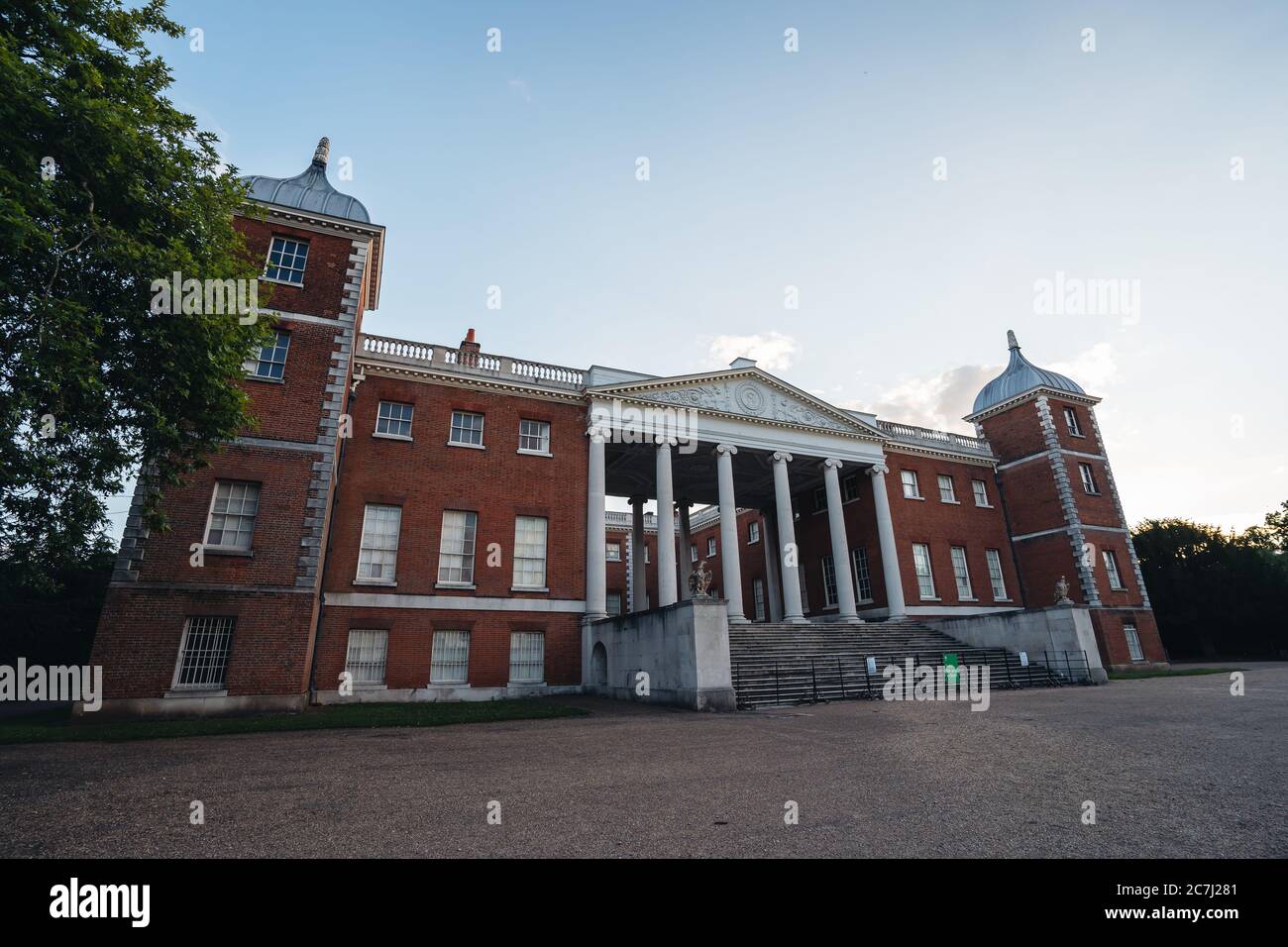 London / UK - 07/10/2020: Osterley Park House on summer evening with ...