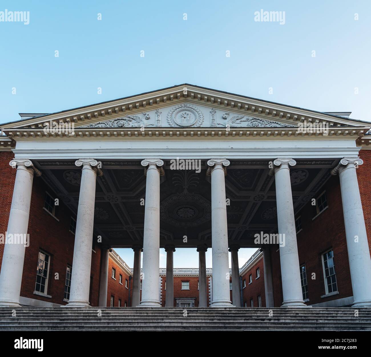 London / UK - 07/10/2020: Osterley Park House on summer evening with ...