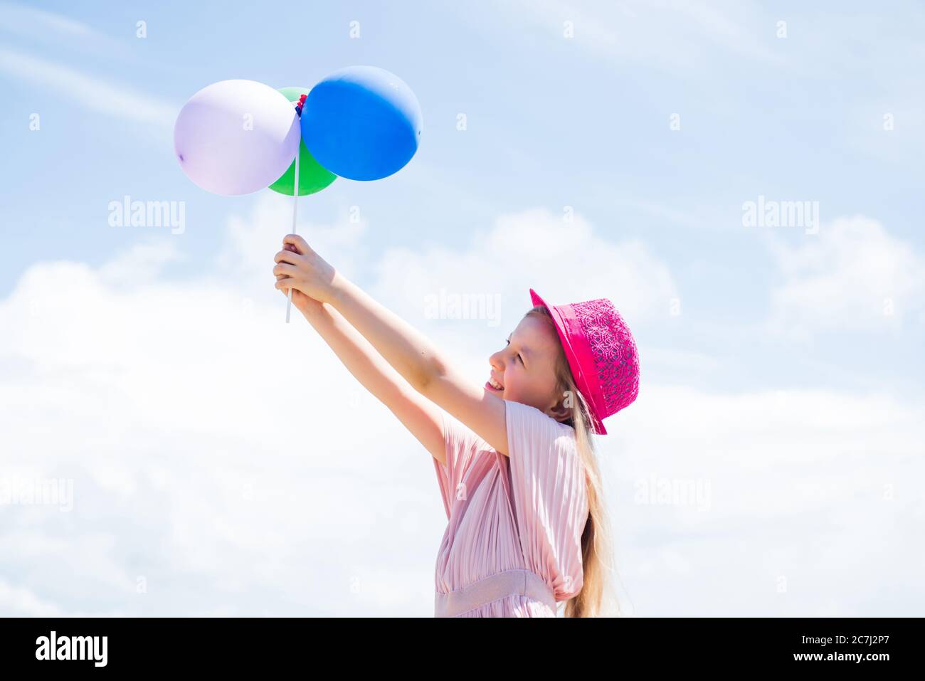 remember for lifetime. happy kid with balloons. happy childrens day ...