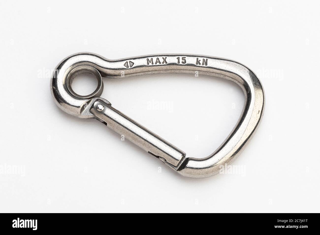 A spring loaded carabiner Stock Photo - Alamy
