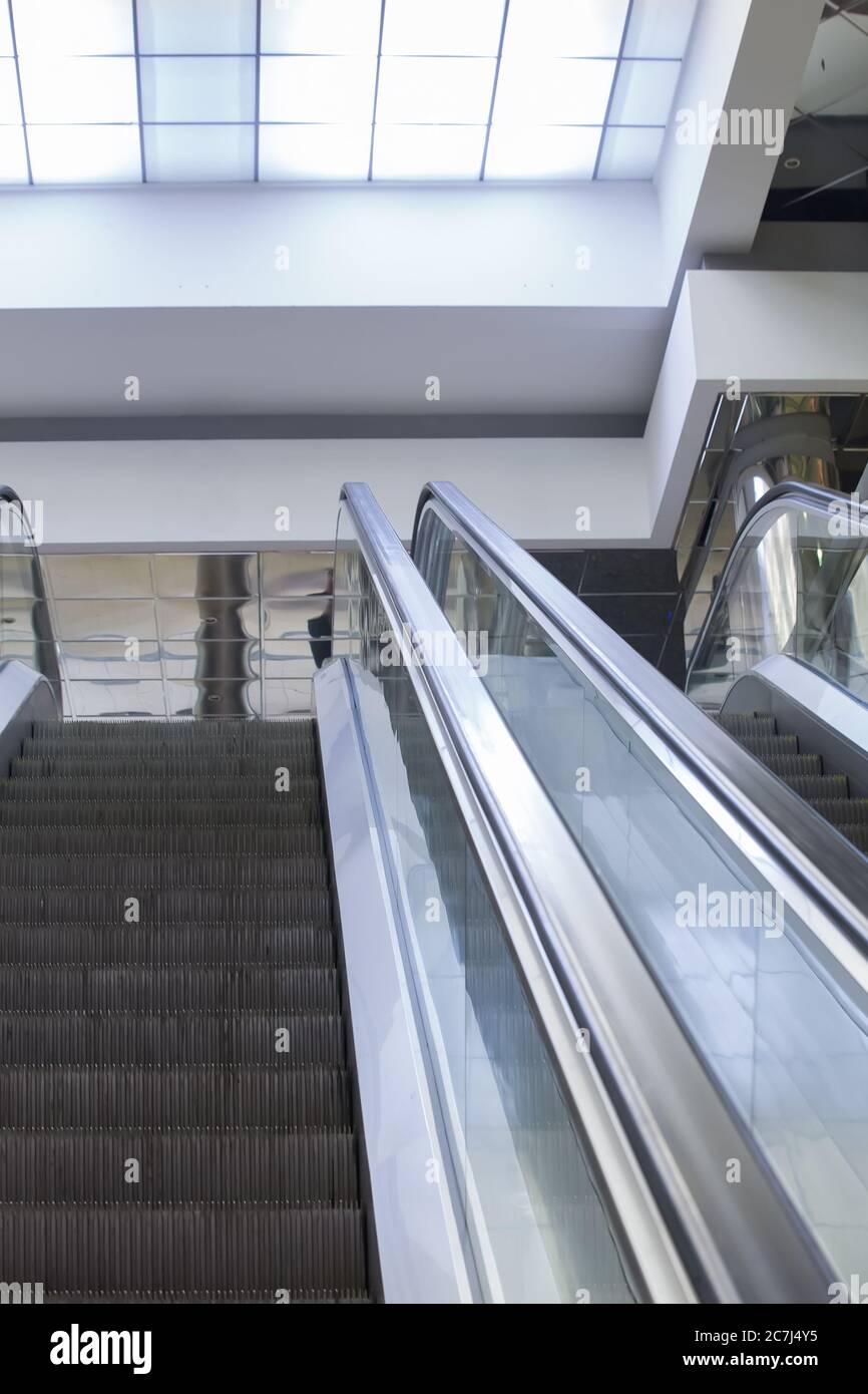 Escalator railing hi-res stock photography and images - Alamy