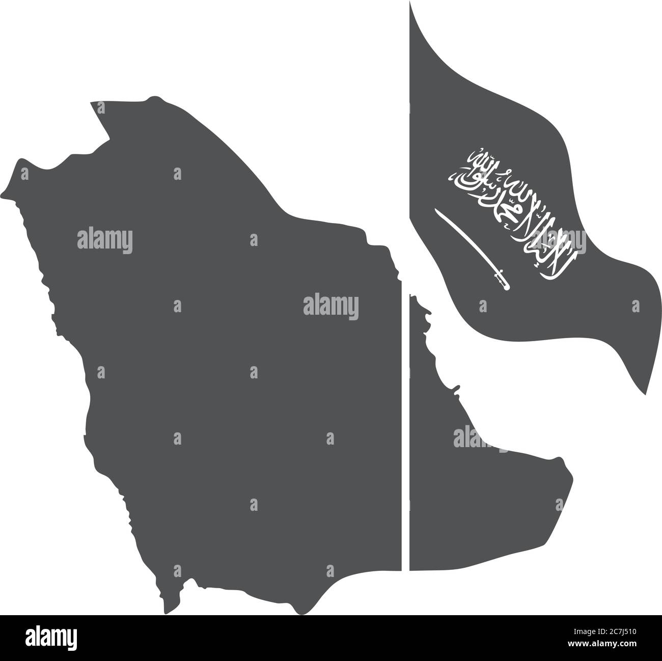 Saudi Arabia Vector Map High Resolution Stock Photography and Images ...