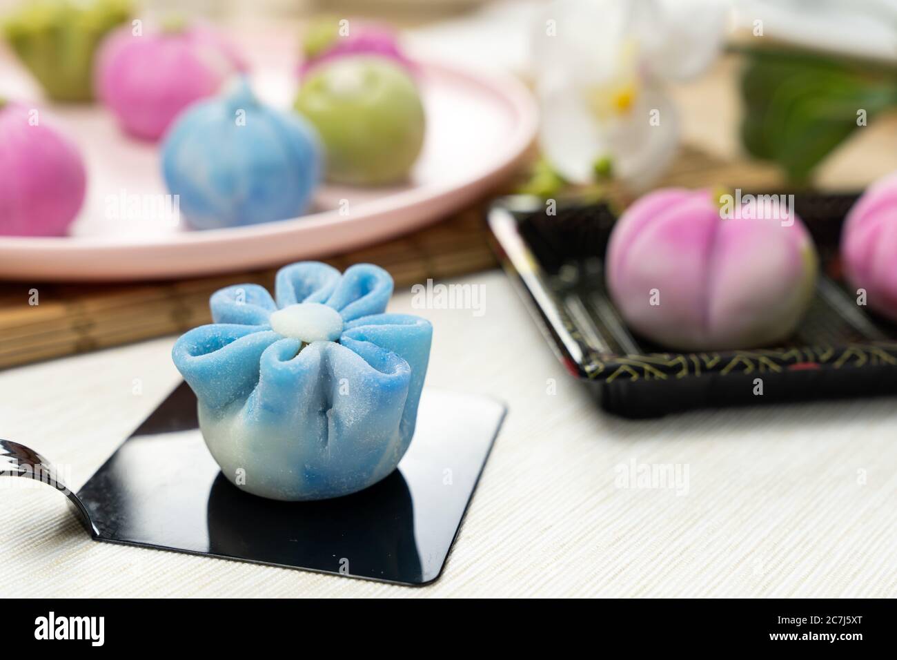 Japanese traditional confectionery cake wagashi Stock Photo - Alamy