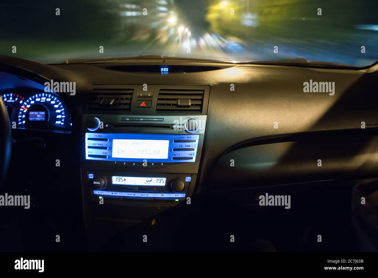 Inside car night on highway hi-res stock photography and images - Alamy