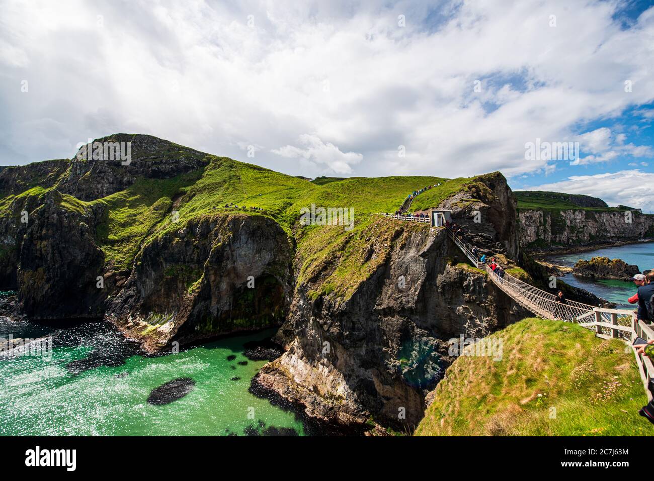 Carrick a rede rope bridge county antrim northern ireland hi-res stock ...