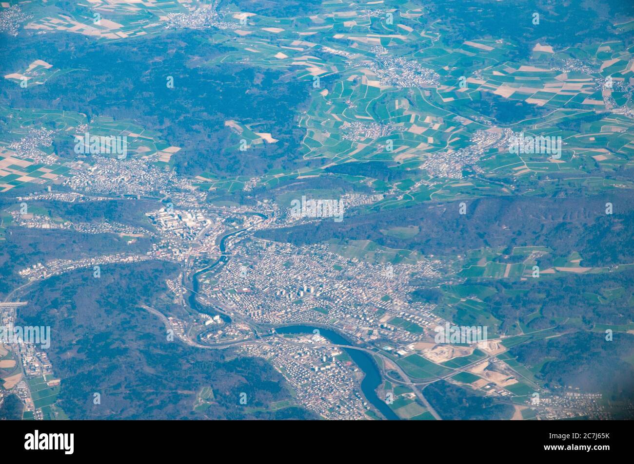 Aerial view of Baden, Switzerland Stock Photo - Alamy