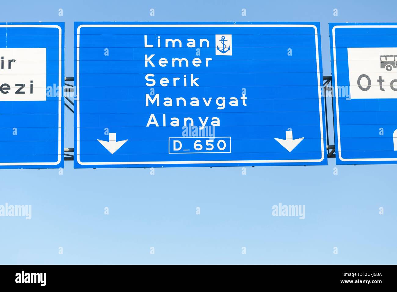 Turkey / Antalya city road signs Stock Photo - Alamy