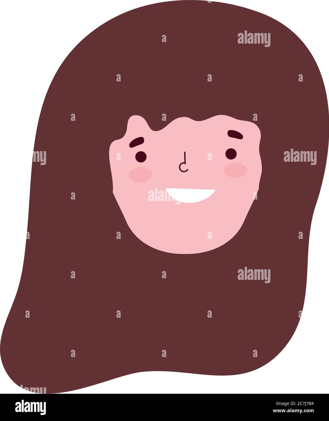 face character cartoon isolated design icon white face character ...