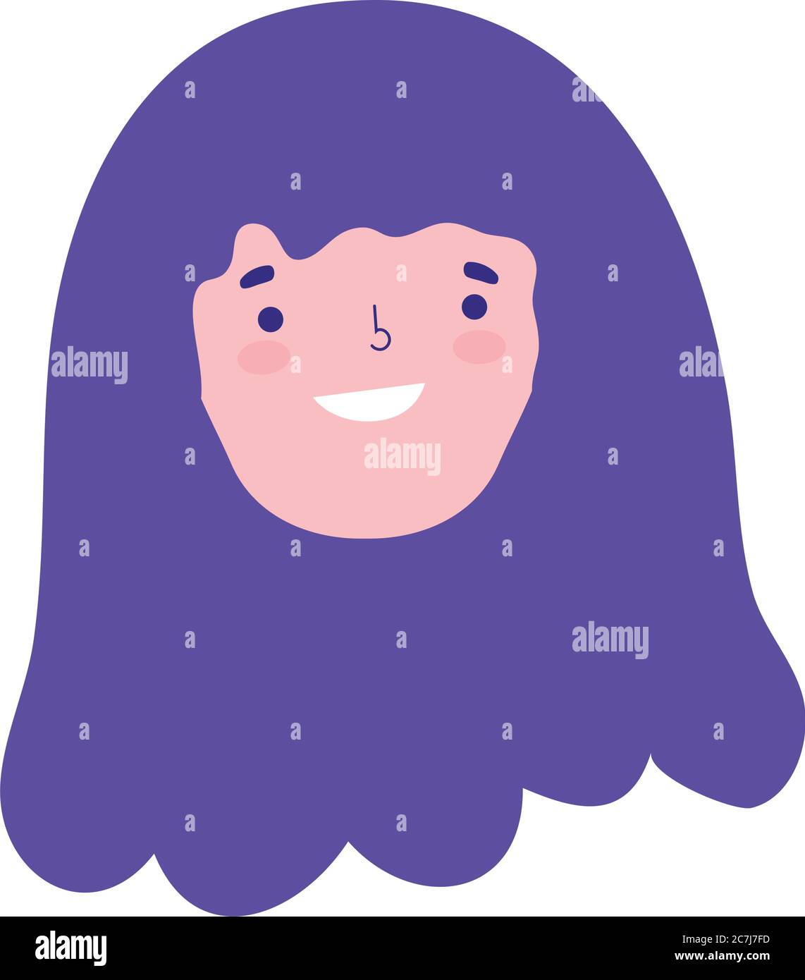 face character cartoon isolated design icon white face character ...