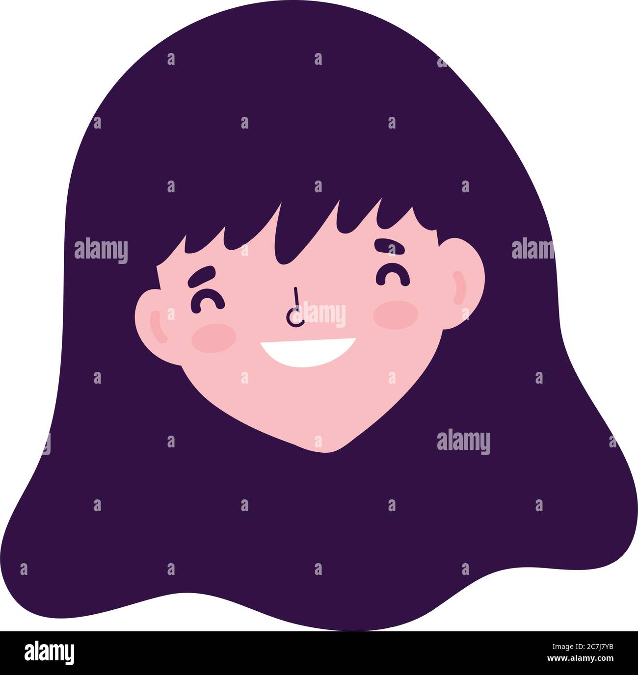 face character cartoon isolated design icon white face character ...