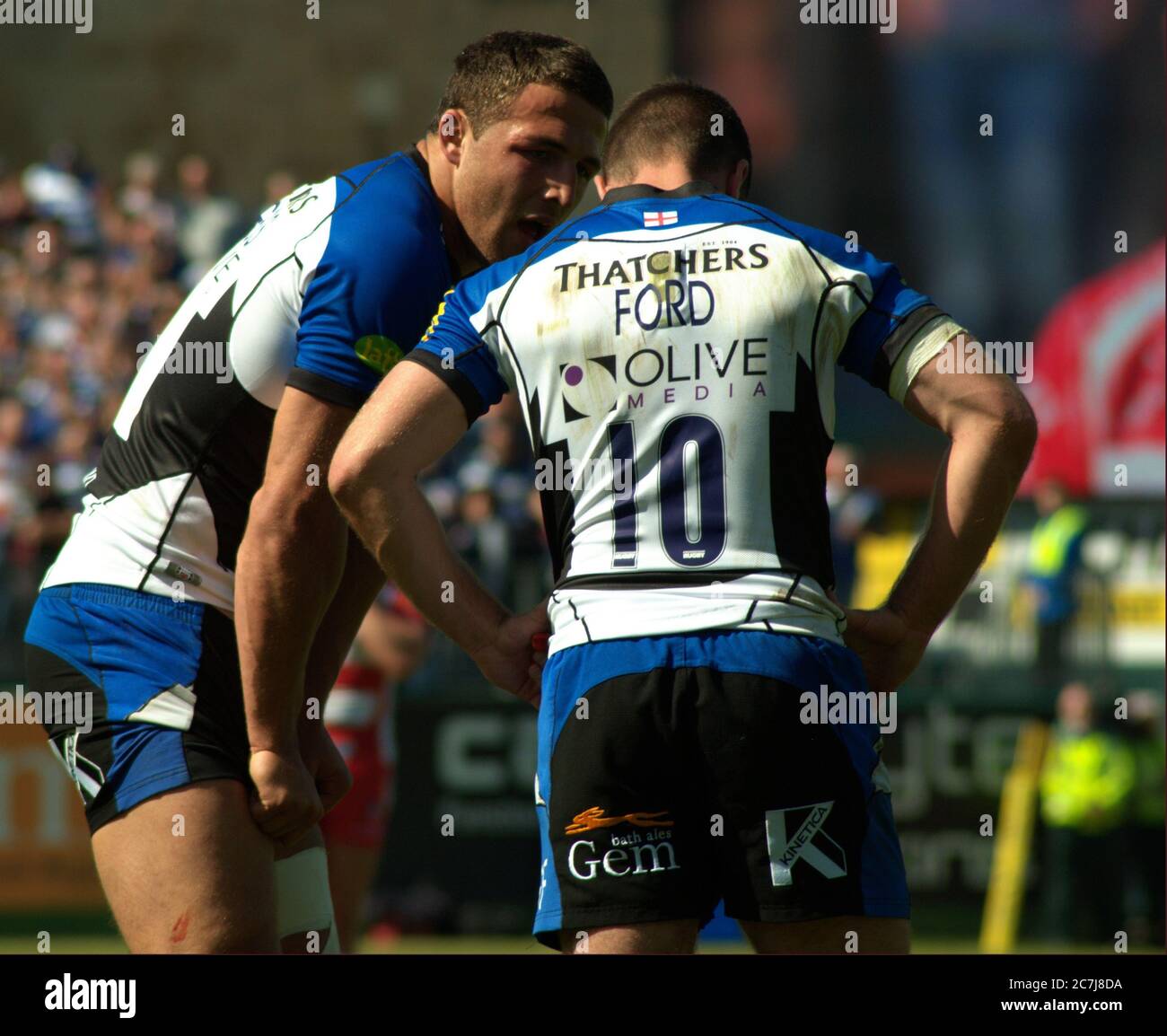 BATH, ENGLAND, UNITED KINGDOM - May 16, 2015: Bath Rugby play ...