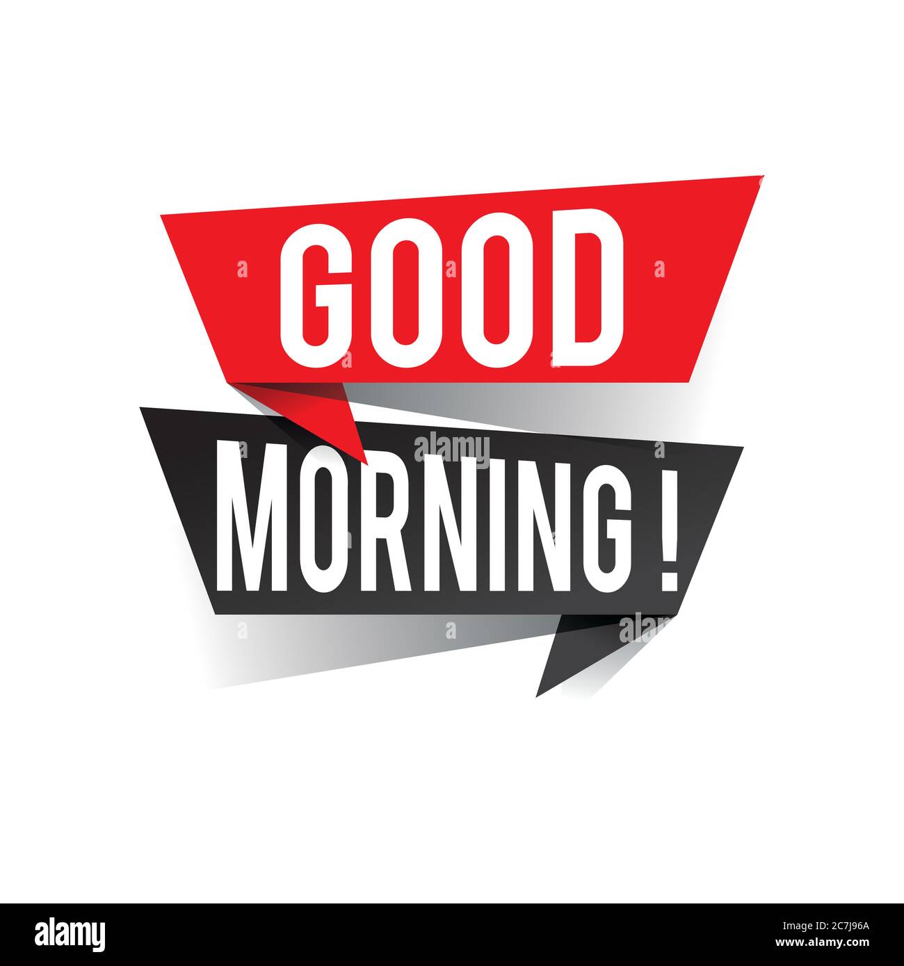 Modern design good morning text on speech bubbles concept. Vector ...