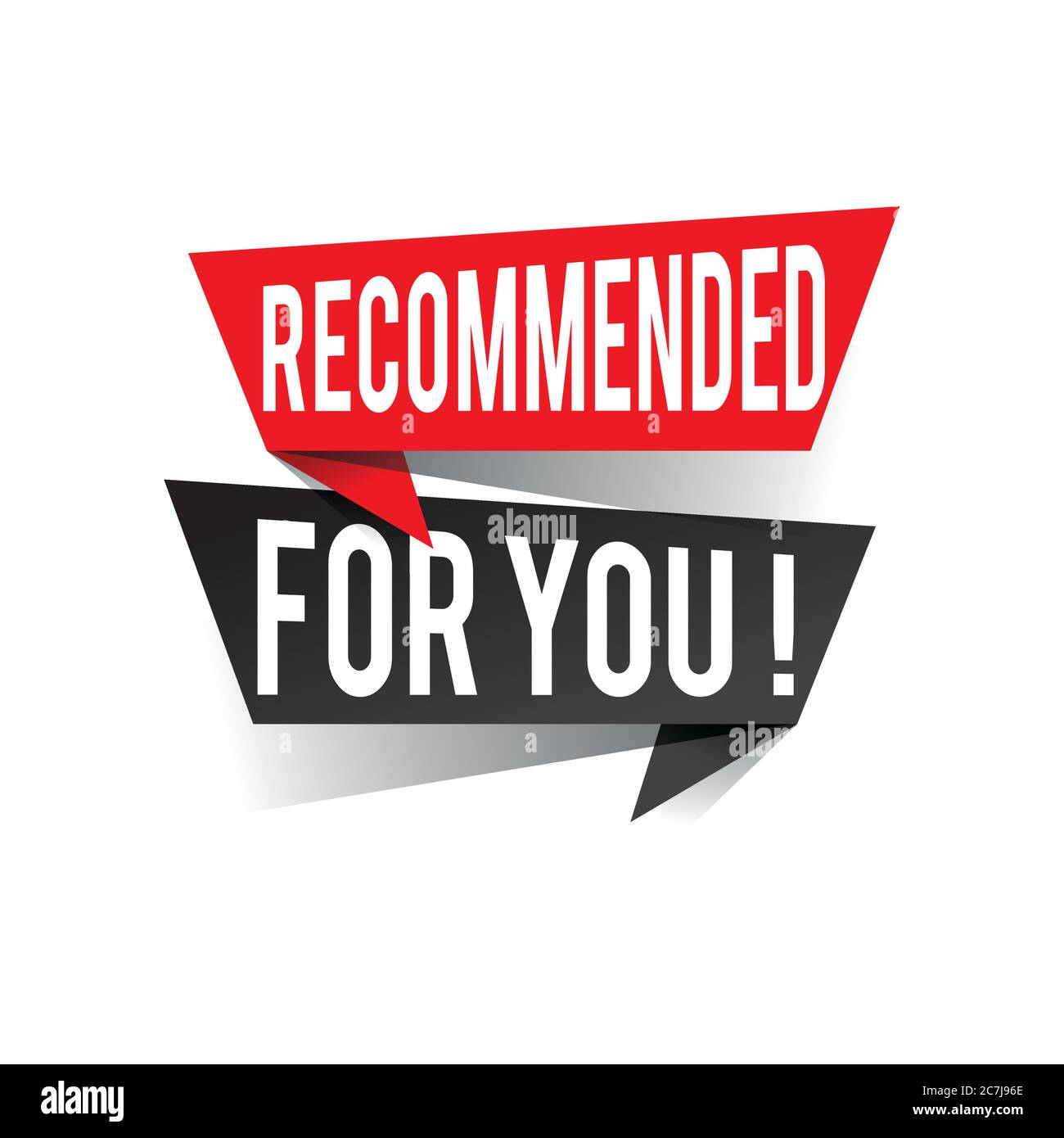 Modern design recommended for you text on speech bubbles concept ...