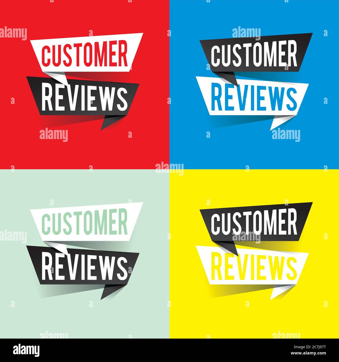 Modern design customer reviews text on speech bubbles concept. Vector ...