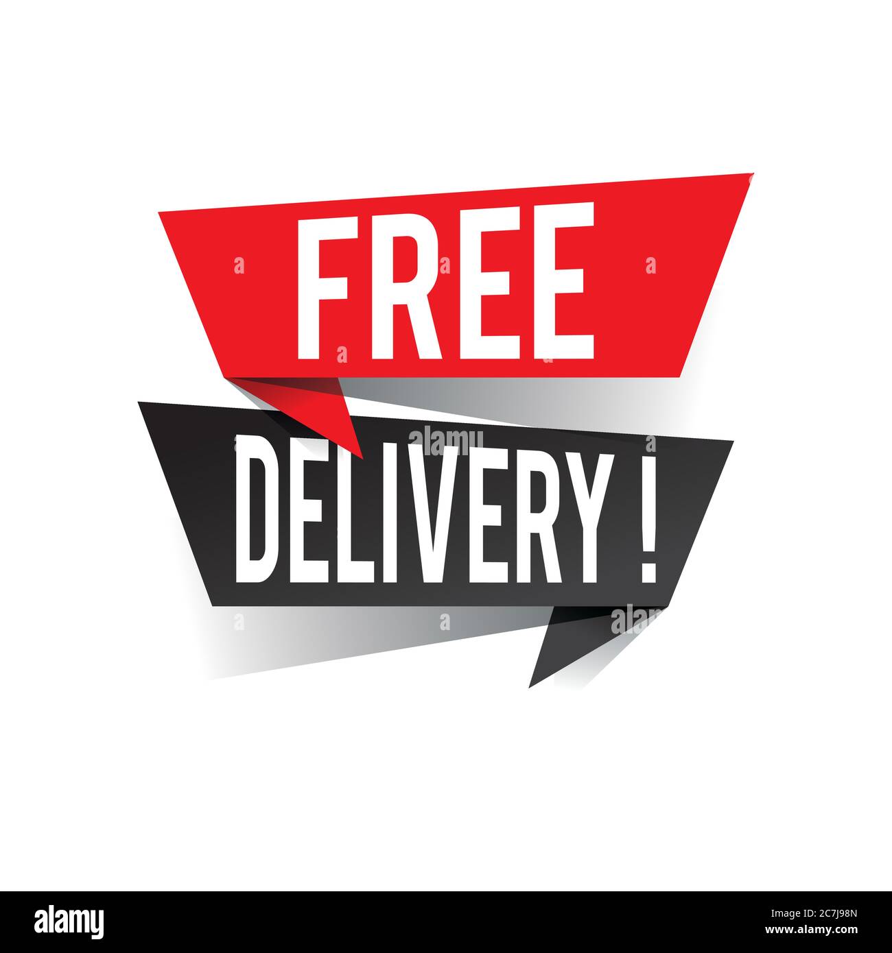 Modern design free delivery text on speech bubbles concept. Vector ...