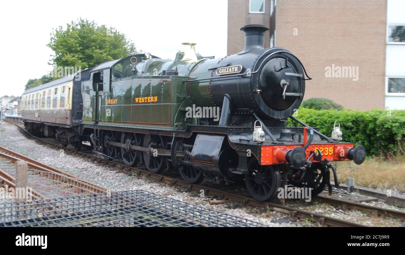 Steam locomotive 5239 Goliath operating as part of Dartmouth Steam ...