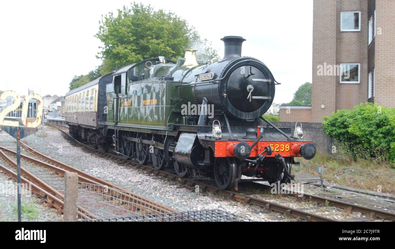 Steam locomotive 5239 Goliath operating as part of Dartmouth Steam ...