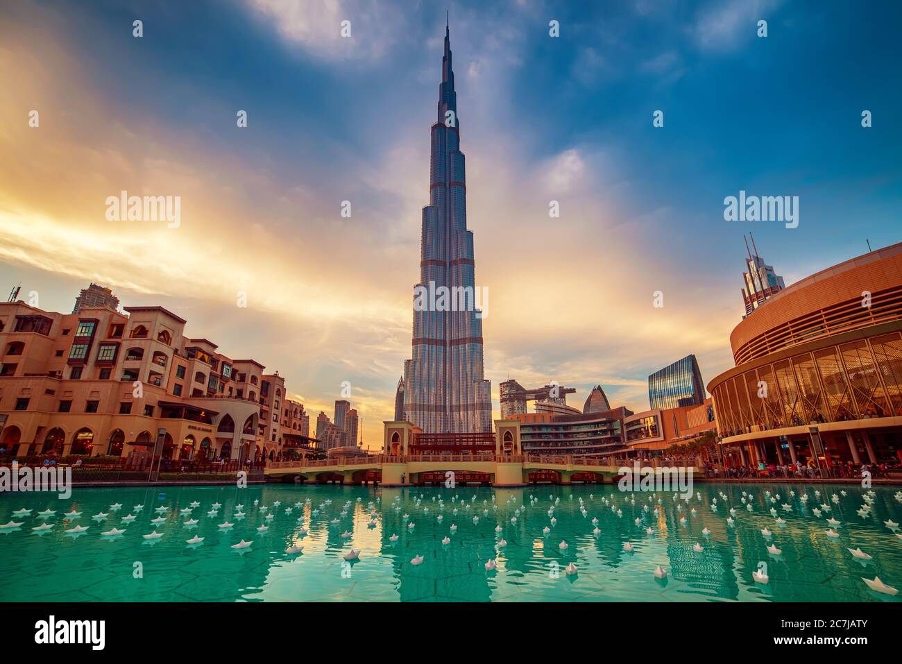 Burj Khalifa in Dubai, UAE. The tallest skyscraper building in the ...
