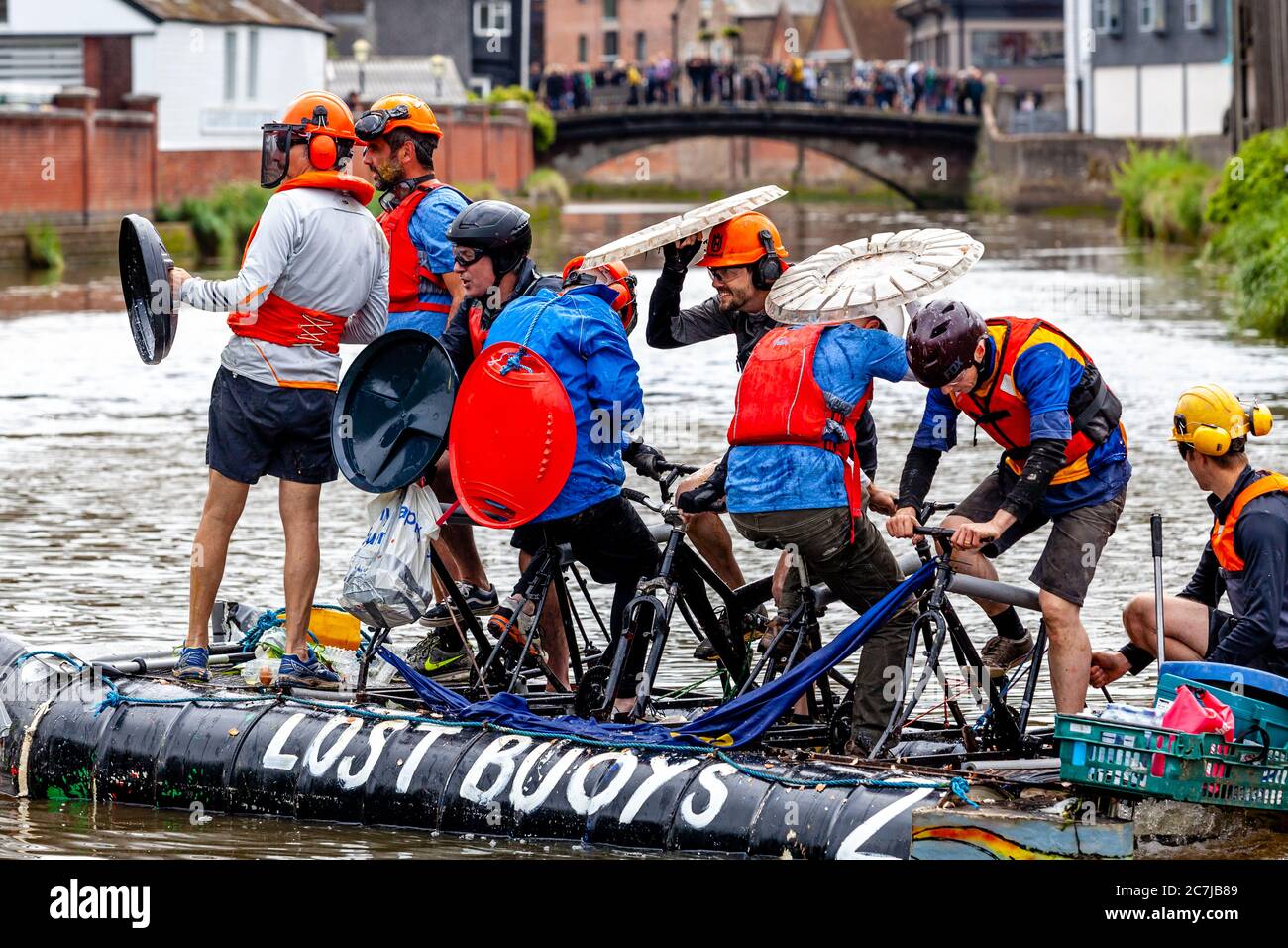 Men on rafts in hi-res stock photography and images - Alamy