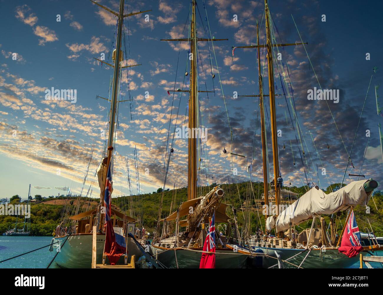 Yacht with three masts hi-res stock photography and images - Alamy