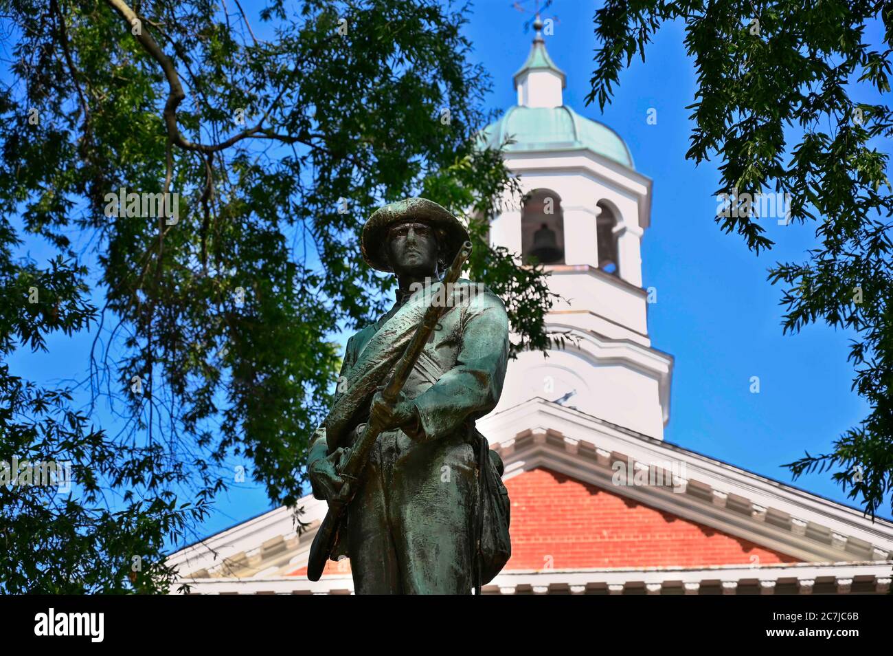 UNITED STATES - July 17, 2020- The Leesburg statue, erected in 1908 ...