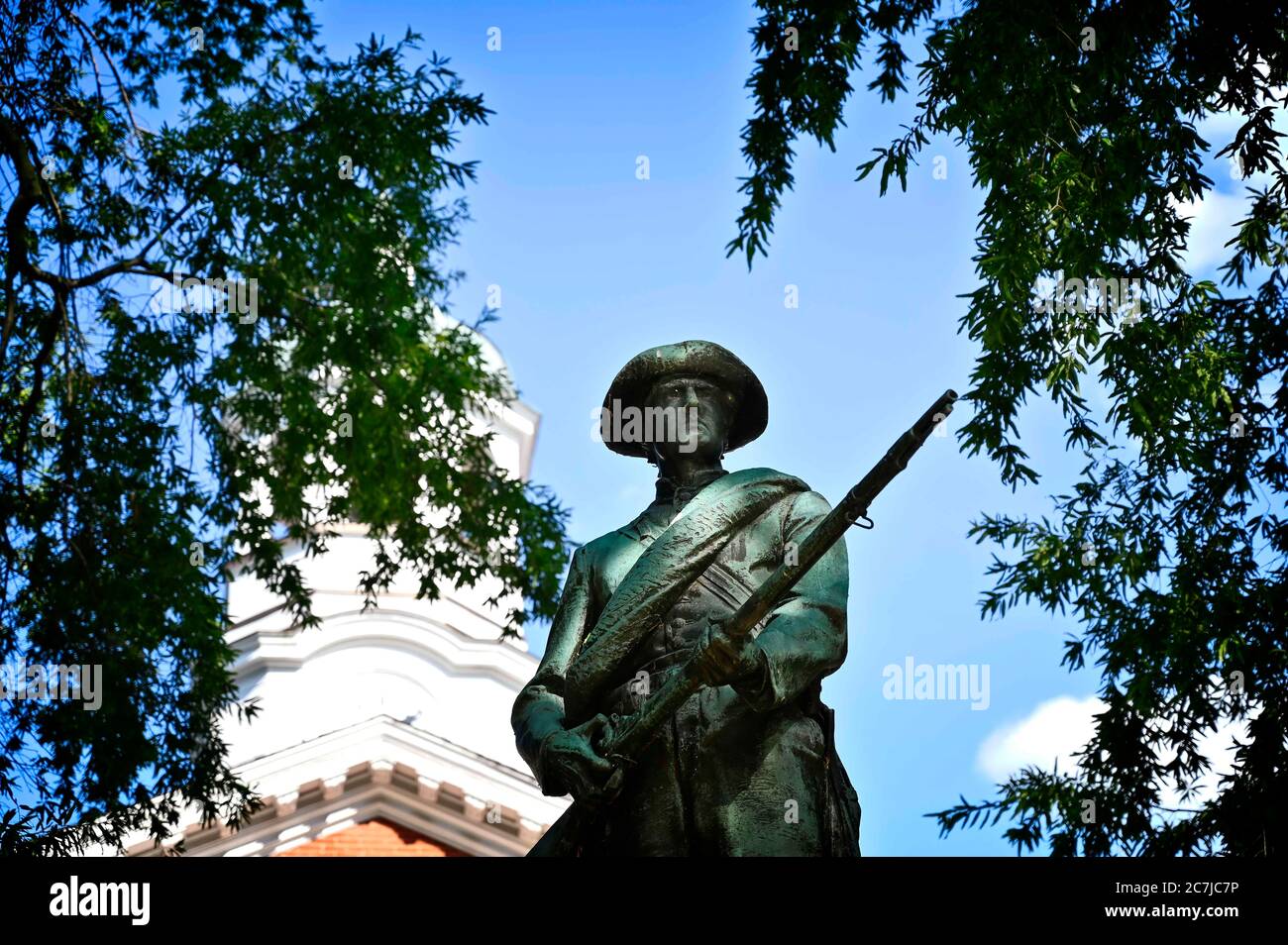 UNITED STATES - July 17, 2020- The Leesburg statue, erected in 1908 ...