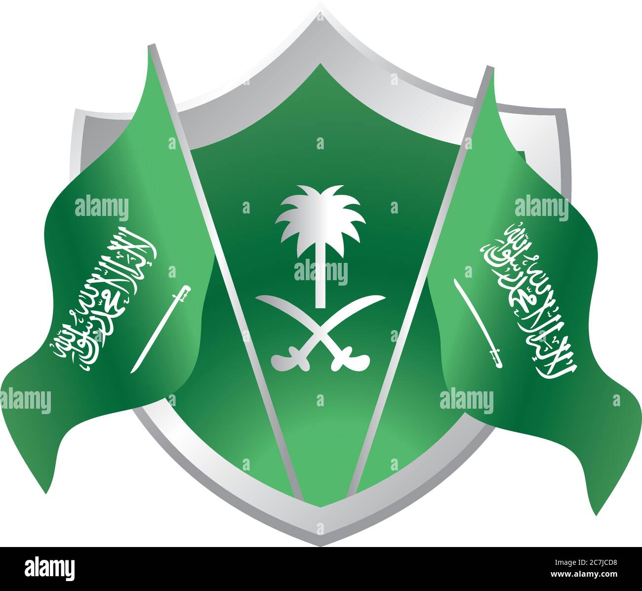 saudi arabia national day, flags shield emblem celebration gradient ...