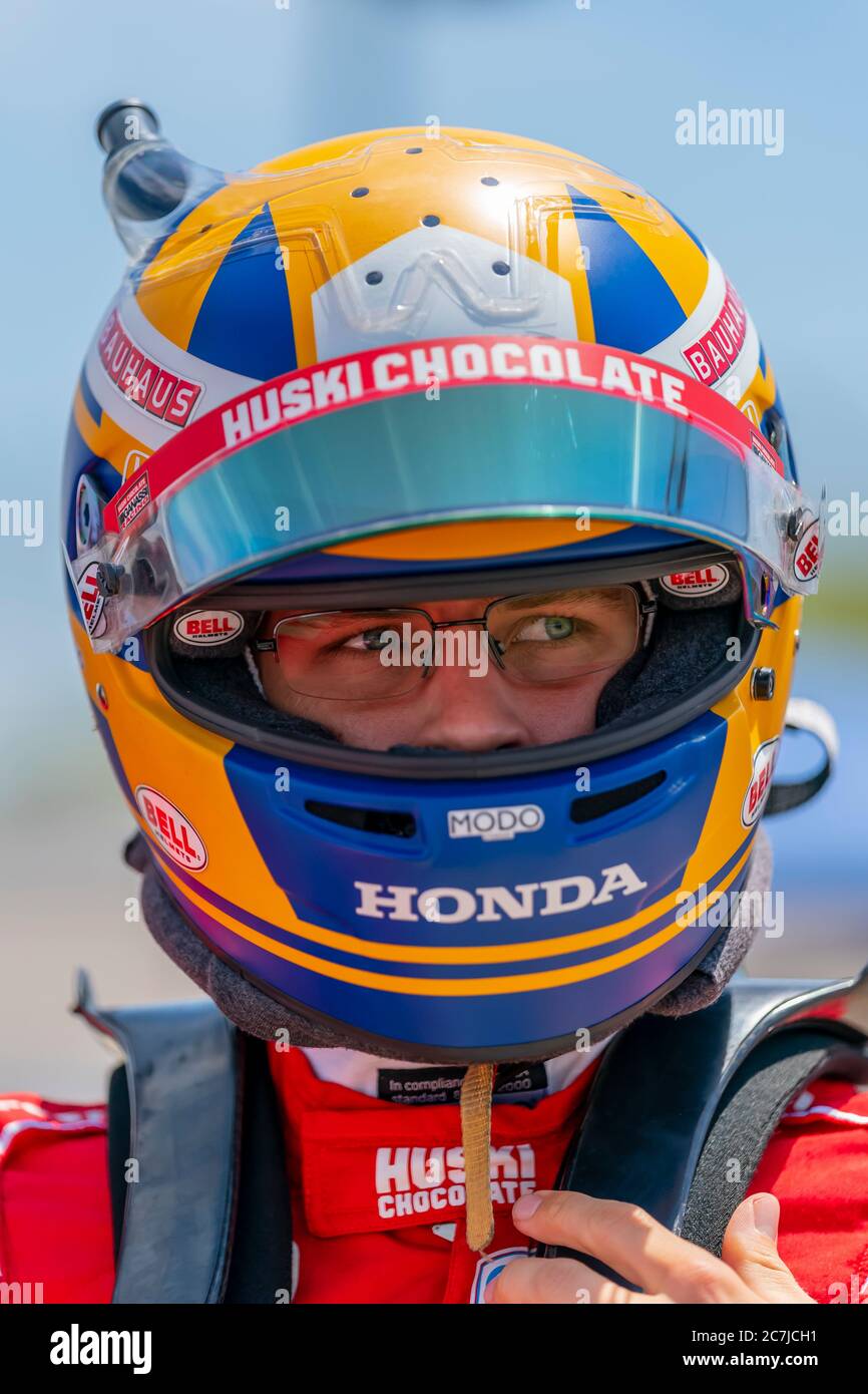 Newton, Iowa, USA. 17th July, 2020. MARCUS ERICSSON (8) of Kumla ...