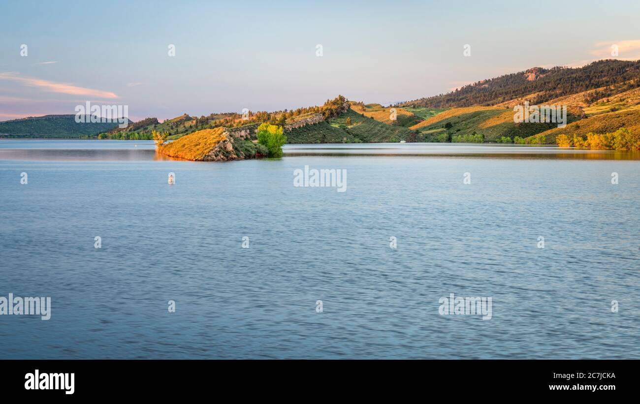 Horsetooth Reservoir in northern Colorado, a popular boating and ...