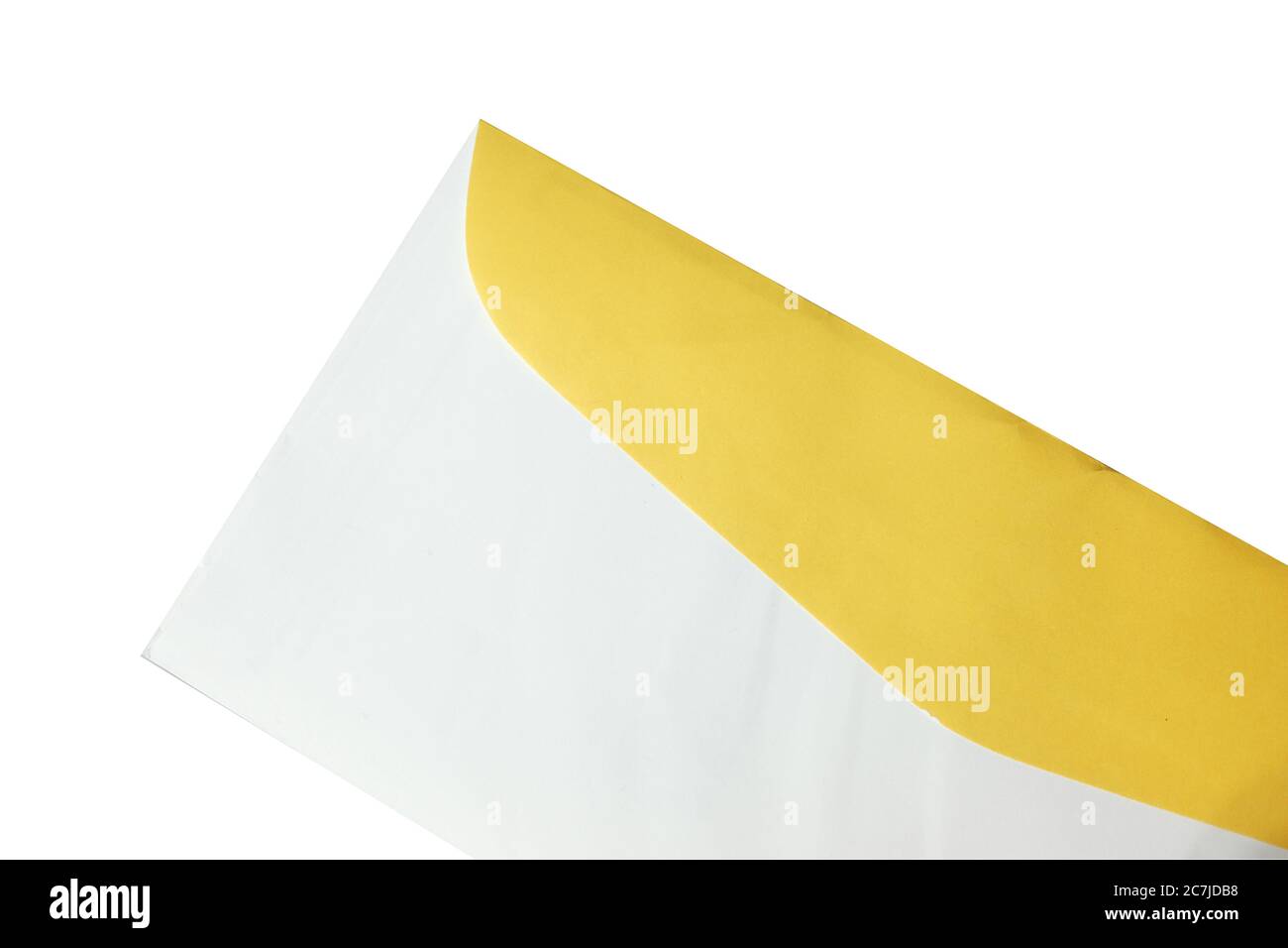 Yellow envelope isolated on white background Stock Photo - Alamy