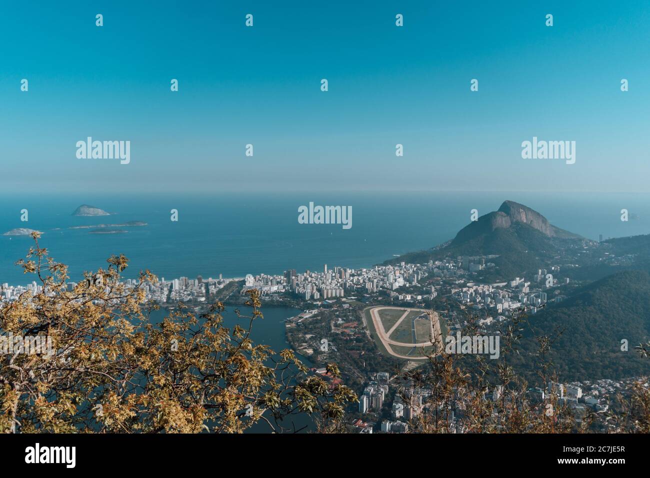 Beautiful aerial view of a landscape with a lot of buildings and ...