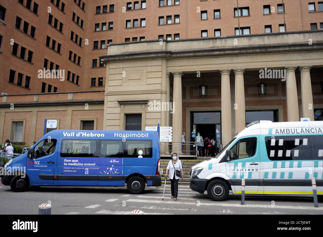 main entrance Valle Hebron Hospital Stock Photo - Alamy